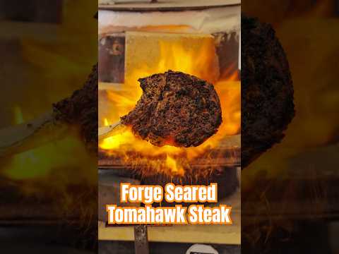 Forge Seared Tomahawk @alfrugoniofc @MontanaKnifeCompany #openfirecooking #tomahawksteak