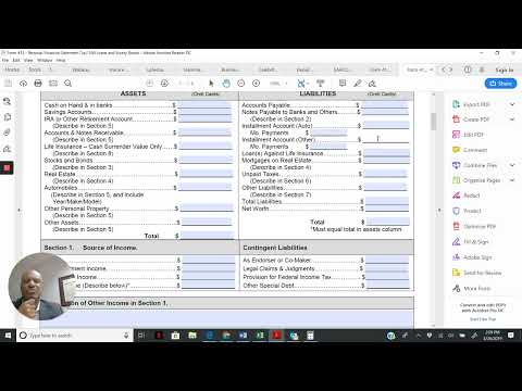 How to complete SBA 413 Personal Financial Statement