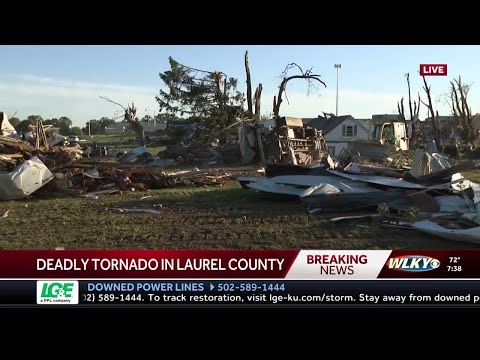 Devastation in London, KY area where at least 17 people have died