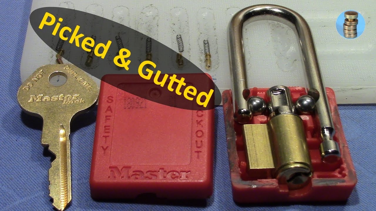 (picking 639) Master LOCKOUT locks picked and gutted - great locks