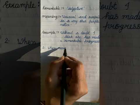 Remarkable - meaning with examples @Englishwithvaishnavi21