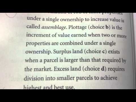 Plottage (value) v assemblage (process) & excess