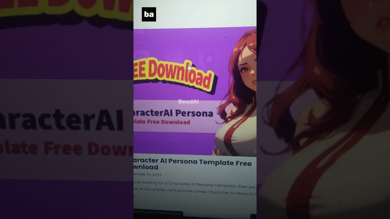 Character AI Persona Template Free Download with How to use Persona Template in Character AI Guide