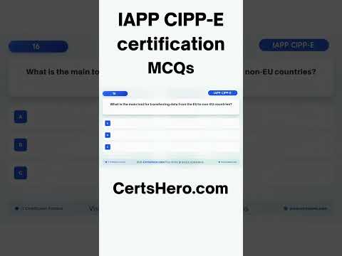 CIPP-E Practice MCQs 2025 β IAPP Europe Privacy Professional Exam Practice Question with Explanation