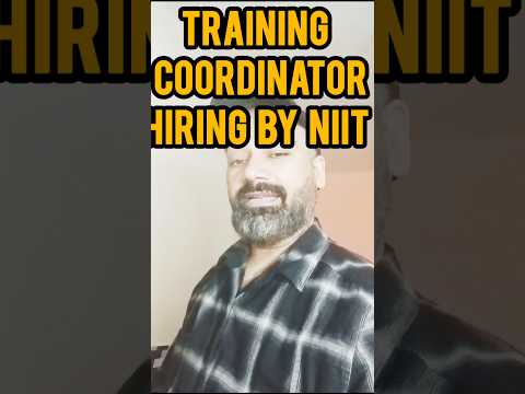 Niit hiring training coordinator Jobs#shorts