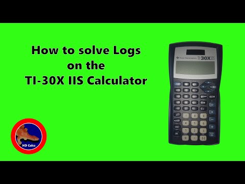 How to Solve Logs with any base on the Texas Instruments TI-30X iis Calculator
