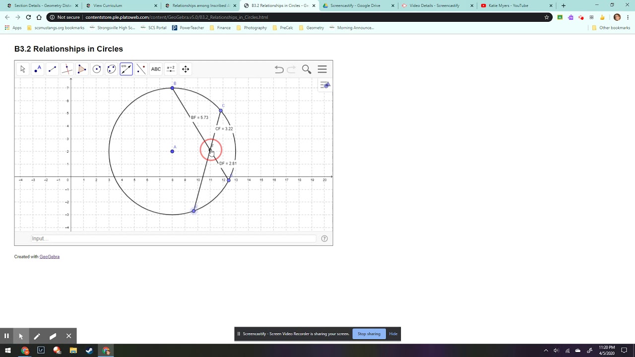 Geogebra in Edmentum: Lesson Activity #4