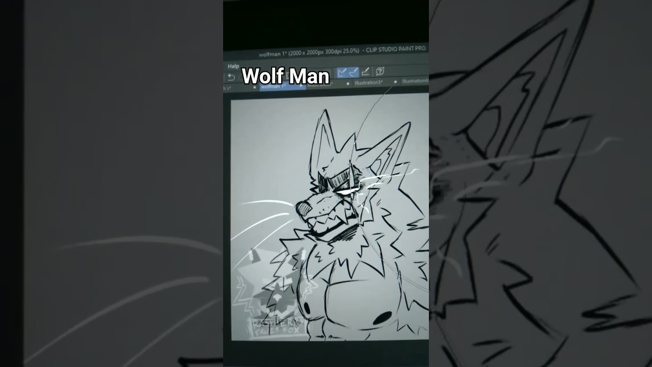 Wolf Man #art #furries #fypシ #fyp #explore #artist #speedpaint #meme #funny #shorts #viral #trend