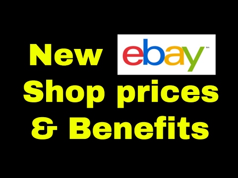 Ebay shops & how much they cost - I look at the new prices and packages...
