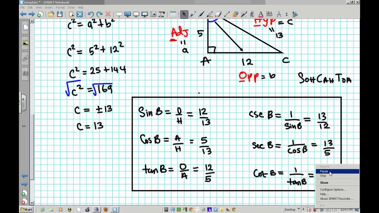 TU5L9 right triangle trigonometry