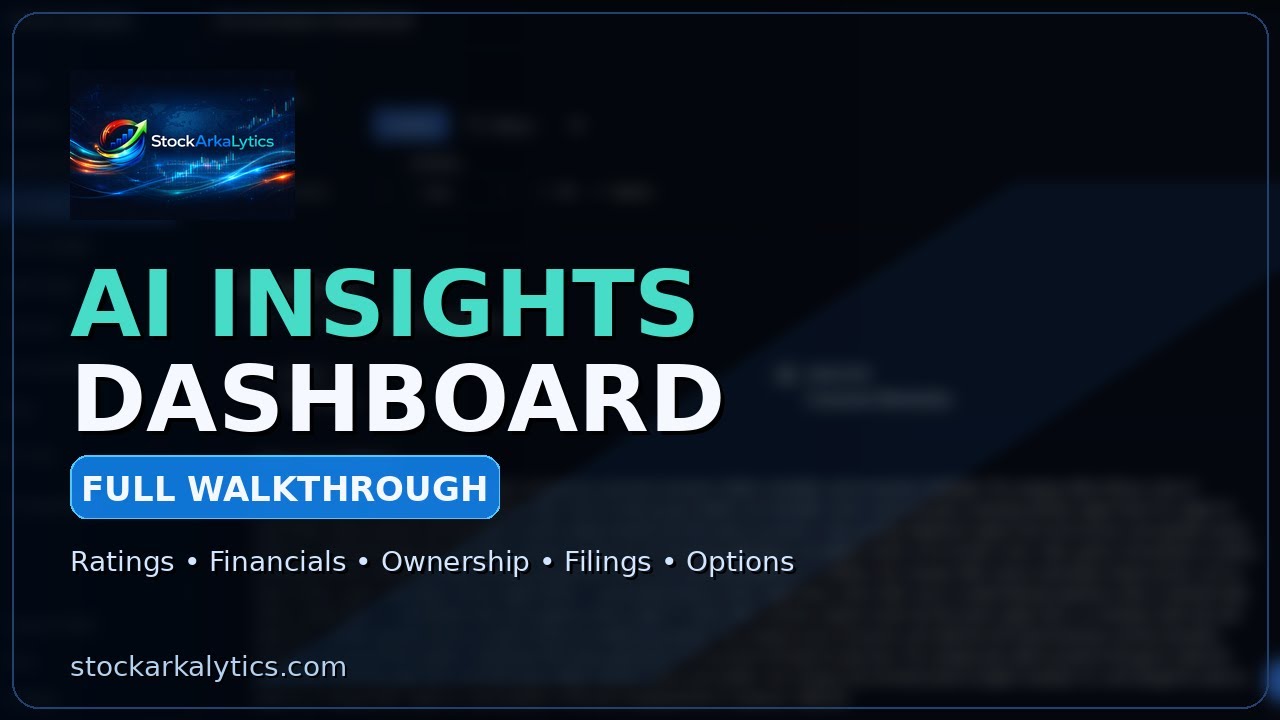StockArkaLytics AI Insights Dashboard Walkthrough (Full Tutorial)