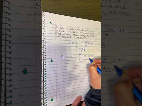 HESI A2 Math Conversions Practice Question #hesia2 #prenursing #conversions