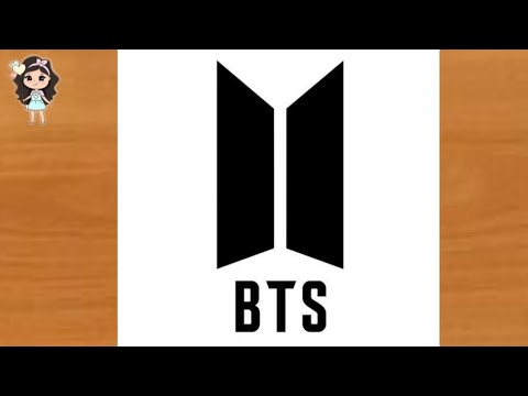 How to draw BTS logo easy step by step | BTS logo drawing | Bts drawing | Logo drawing
