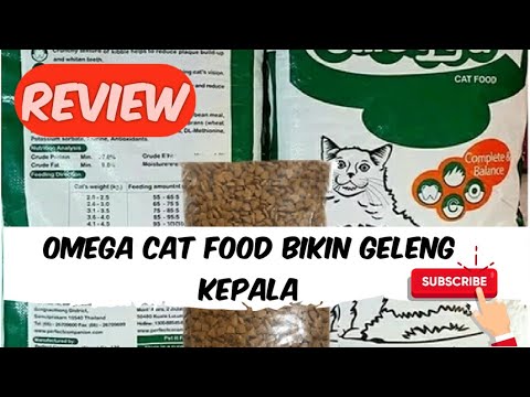 OMEGA CAT FOOD | REVIEW MAKANAN KUCING DENGAN BAU IKAN TUNA KHAS YANG MENYENGAT