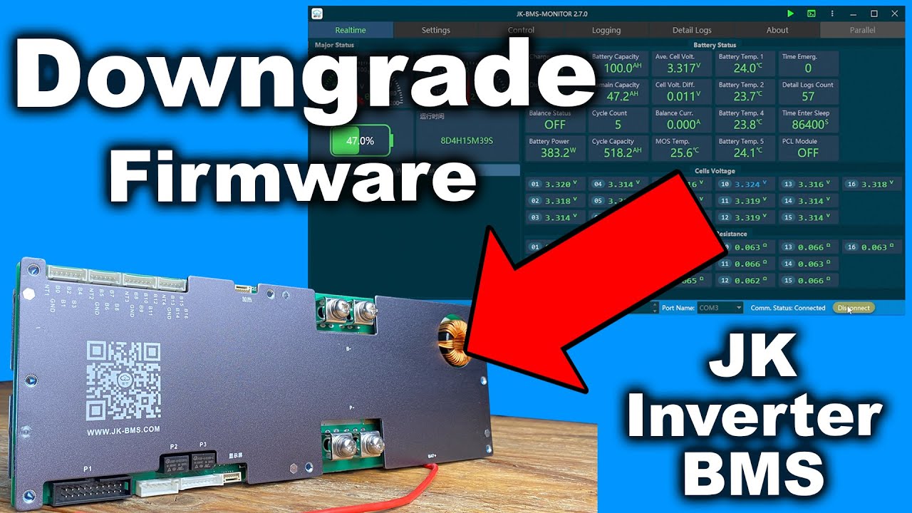 How to Downgrade firmware on JK Inverter BMS (Step-by-step)