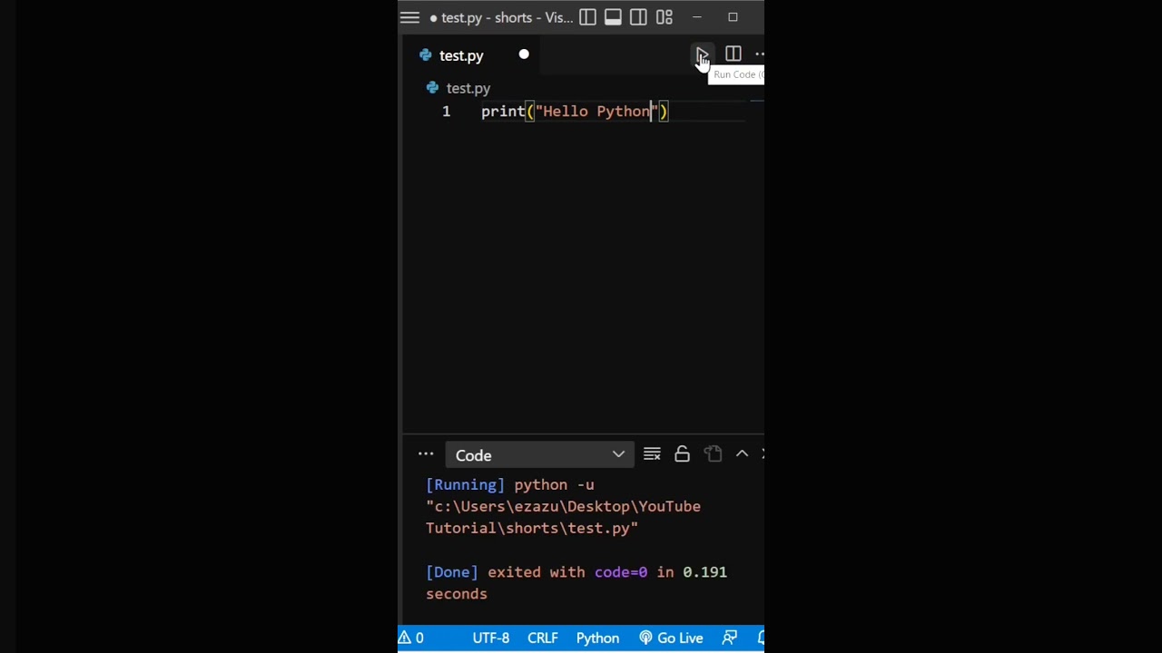one minute python | how to print message in python