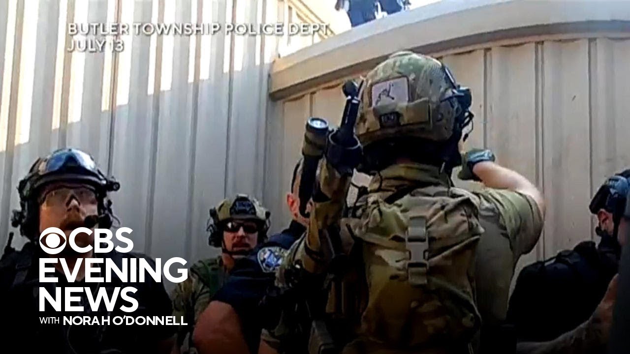 New bodycam video shows police attempting to confront Trump rally gunman