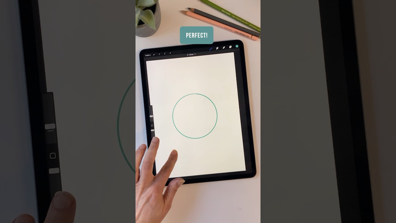 How to DRAW the PERFECT CIRCLE in PROCREATE #procreate #arttutorials  #procreateart #procreatetrick
