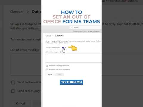 Set an Out of Office for MS Teams