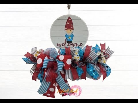 Welcome Gnome Wreath Rail Tutorial | Hot Mesh Mom