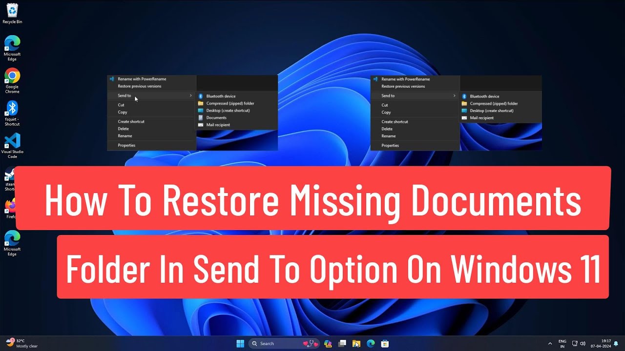How to Restore Missing Documents Folder In Send to Option On Windows 11 [Solved]