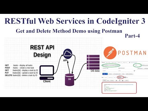 Learn RESTful Web Services in CodeIgniter with source code Get and DELETE Method using Postman ...