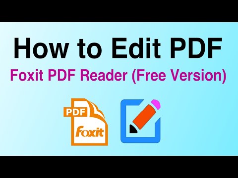 How to edit PDF in Foxit PDF Reader (Free Version)