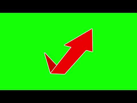 Red Upward Arrow on Green Screen Background | 4K | COPYRIGHT FREE