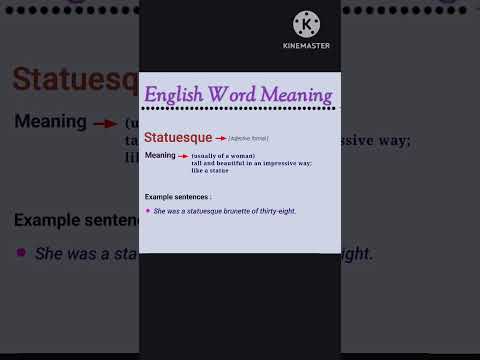 statuesque meaning in english | statuesque example sentences