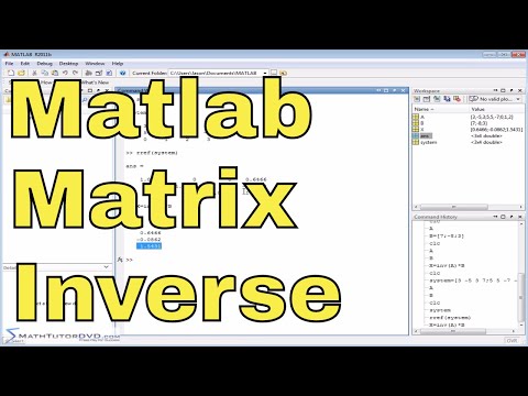 Matlab Tutorial - 46 - Matrix Determinant, Inverse, Trace, and Rank