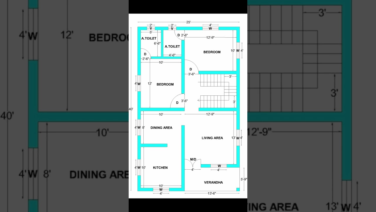 25x40 House Plan | 1000 Sq.ft Home Plan | Luxury House Design | Ghar ka Naksha | Plot | 3 Bedroom