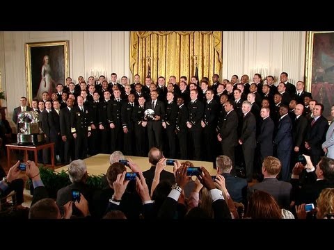 President Obama Presents the Commander-in-Chief Trophy