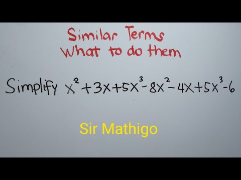What are similar terms and how to combine them || polynomials || Sir Mathigo