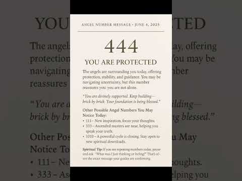✨Angel Number 444 Meaning | You Are Protected – A Powerful Message from Your Angels #angelnumber444