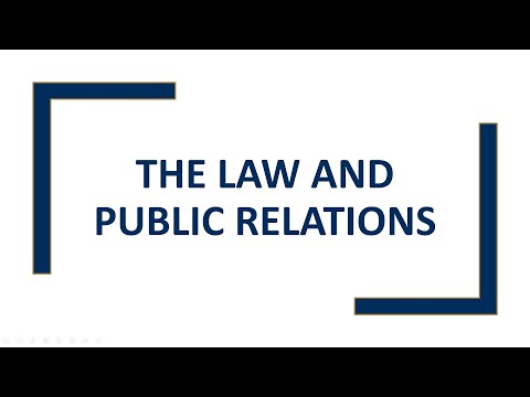 The Law and Public Relations