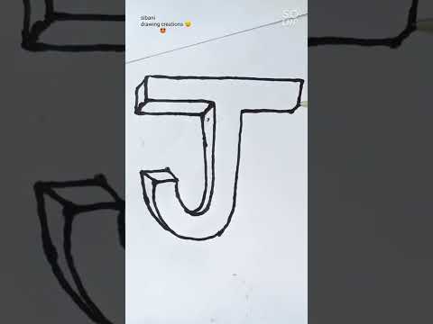 3-D art of letter "J" ✏️ # creative satisfying art☺️