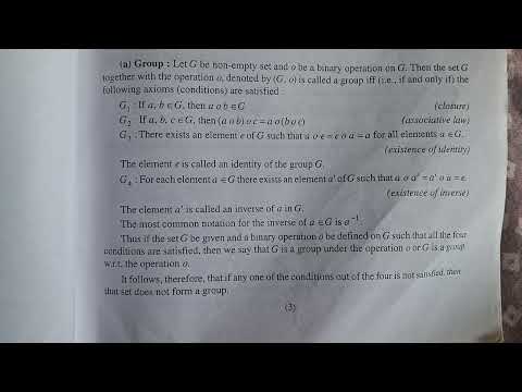Definition of Group (group theory ,modern Algebra )