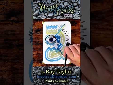 #2350 The Many Faces: Ink Painting Process Timelapse with Ray Taylor #abstractart #Inkpainting