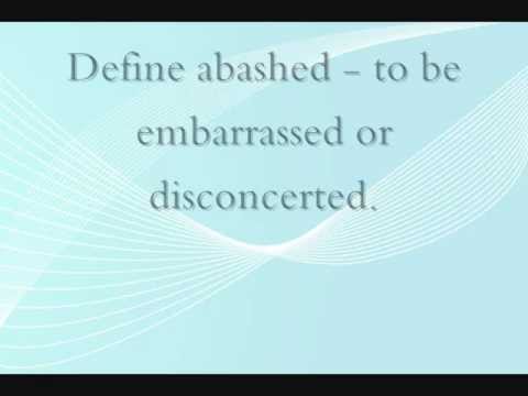 Define abashed