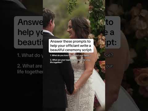 Answer these questions to help your officiant write a beautiful ceremony script #weddingceremony