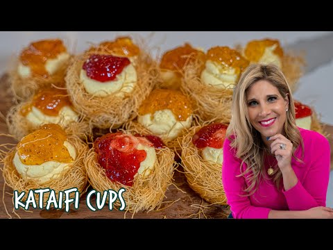 How to Make Irresistible Kataifi Cups Filled with Creamy Custard Easy Dessert Recipe