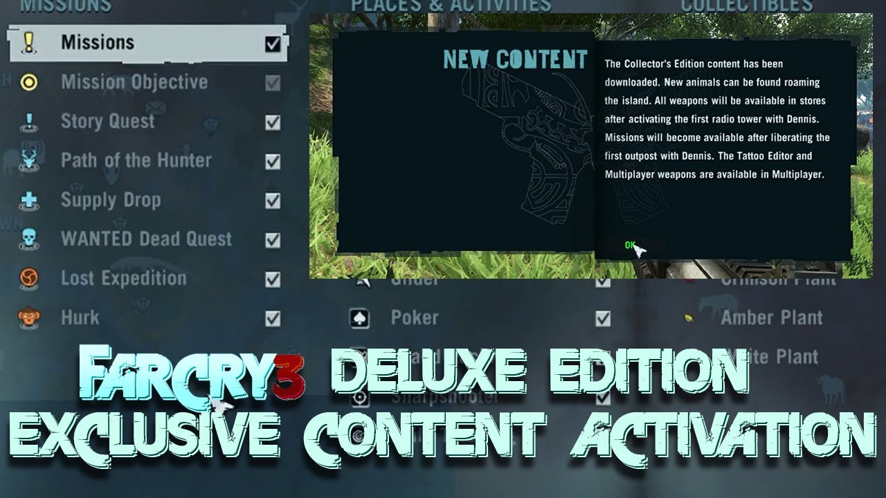 You can activate Far Cry 3 Deluxe Edition again - Far Cry 3 Exclusive Content Activation
