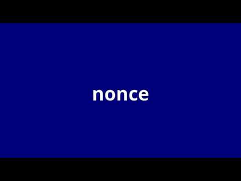 what is the meaning of nonce