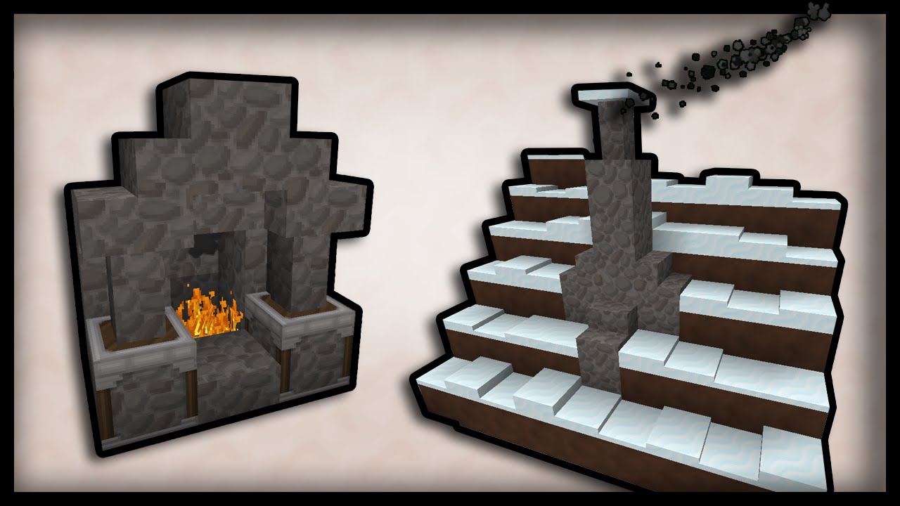 Minecraft: How to make working chimneys and fireplaces