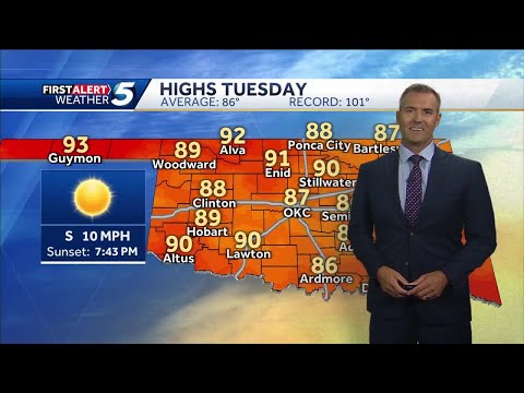 Tuesday Sept. 10, 2024 FORECAST: Still sunny and warm