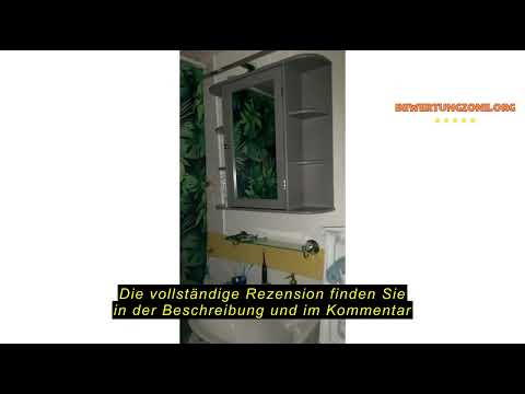 Produktbewertung: GIANTEX Spiegelschrank Bad, Badezimmerschrank hängend Holz, Hängeschrank mit Spieg