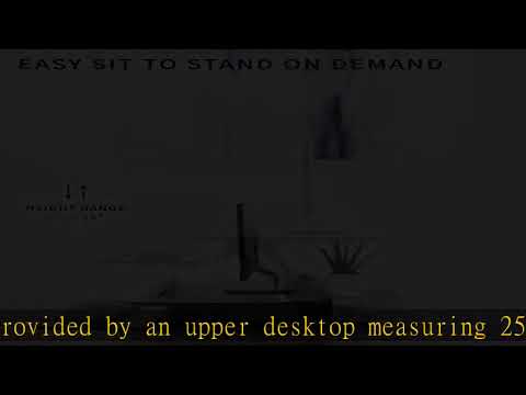 VIVO Black Height Adjustable 25 inch Standing Desk Converter, Compact Sit Stand Tabletop Monitor Ri