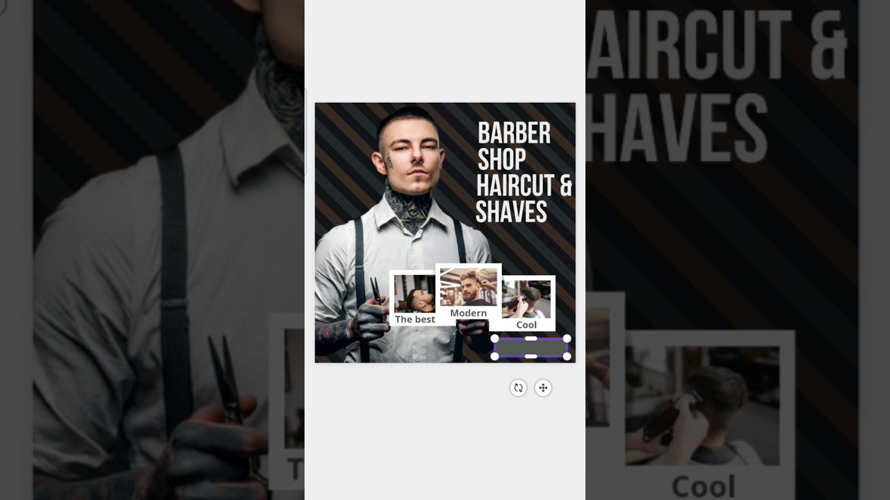 how to make barber Shop poster design in #canva #canvadesign #canvatutorial #canvahacks #design