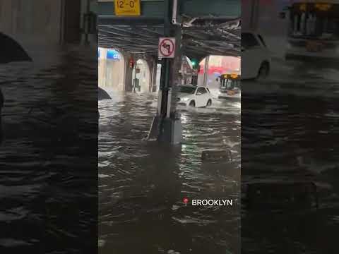 Flooding has started in Brooklyn as heavy rain brings flash flooding to the Tri-State #shorts