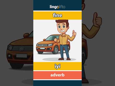 🇬🇧🇹🇷 fine - iyi : learn English : İngilizce öğrenelim : vocabulary builder
